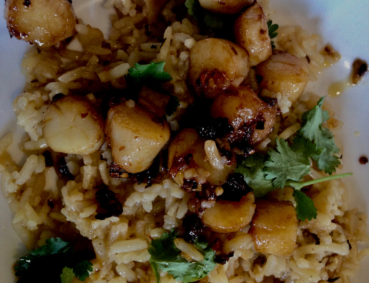 CHILLI AND GINGER SCALLOPS – Fino Olive Oil Ltd